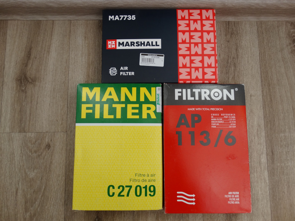 Фильтры воздушные. Фильтры салонные. Mann C27019, Marshall MA7735 ...