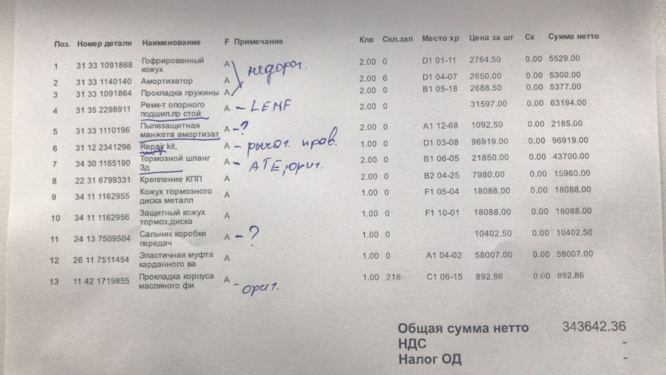 Очередное обслуживание — BMW 5 series (E39), 2,8 л, 1998 года | визит ...