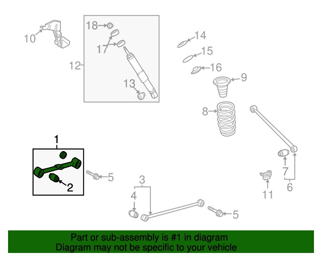 4871060140 Сайлентблок продольного рычага задней подвески TOYOTA LEXUS ...