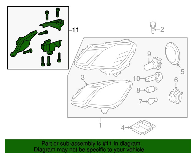 A2128200414 Комплект креплений фары Mercedes | Запчасти на DRIVE2