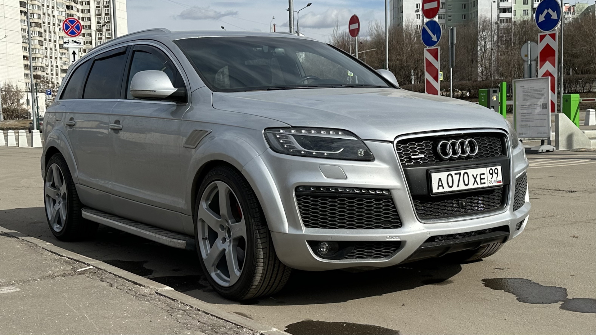 Покраска и установка дисков Mansory R22 — Audi Q7 (1G), 3,6 л, 2008 ...