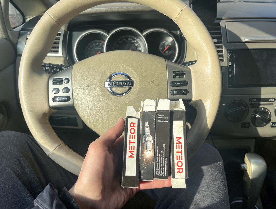 Свечи зажигания для Nissan Tiida METEOR. Первые поездки. — Nissan Tiida (1G), 1,6 л, 2012 года ...