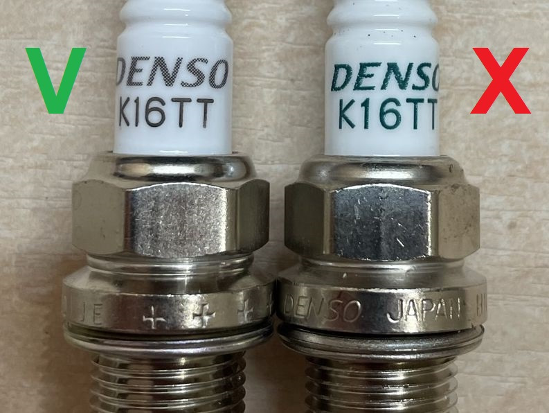 поддельные свечи Denso K16TT — Toyota Prius (20), 1,5 л, 2008 года ...