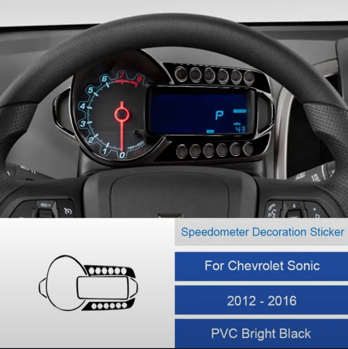 Декоративные наклейки на спидометр — Chevrolet Aveo Sedan (2G), 1,6 л ...