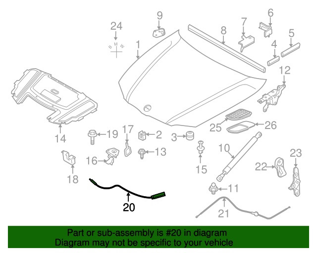 51237184432 Трос привода капота BMW | Запчасти на DRIVE2