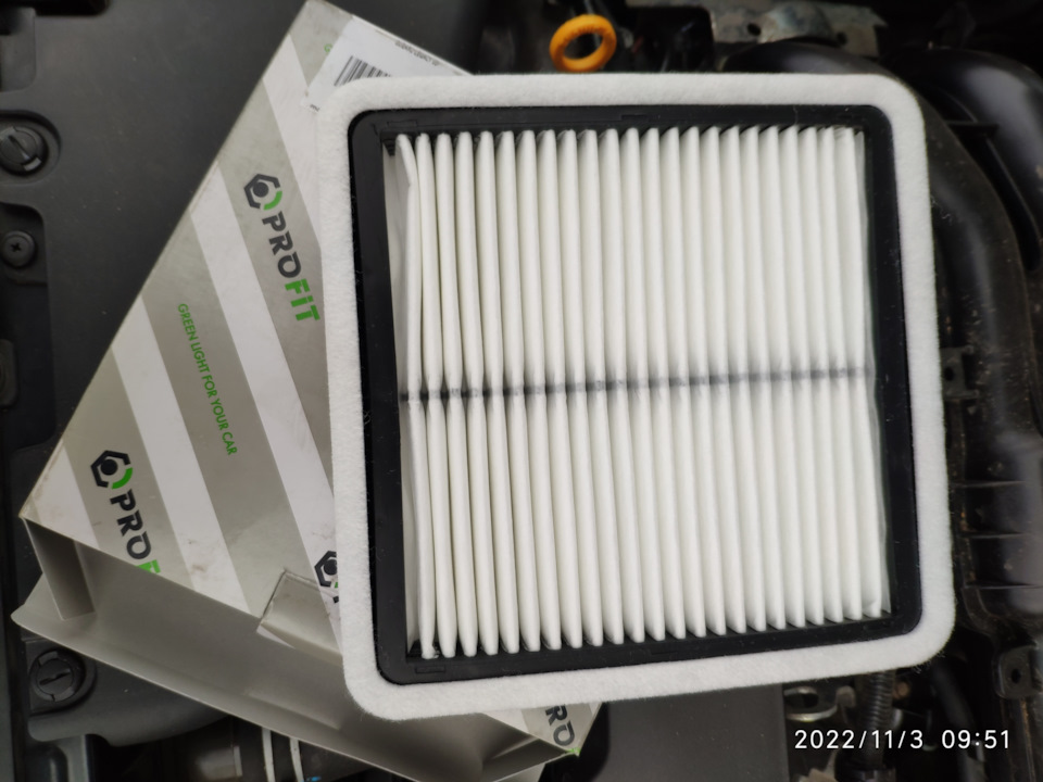 03.11.2022 пробег 184990км.Замена воздушного фильтра, фильтр салона ...