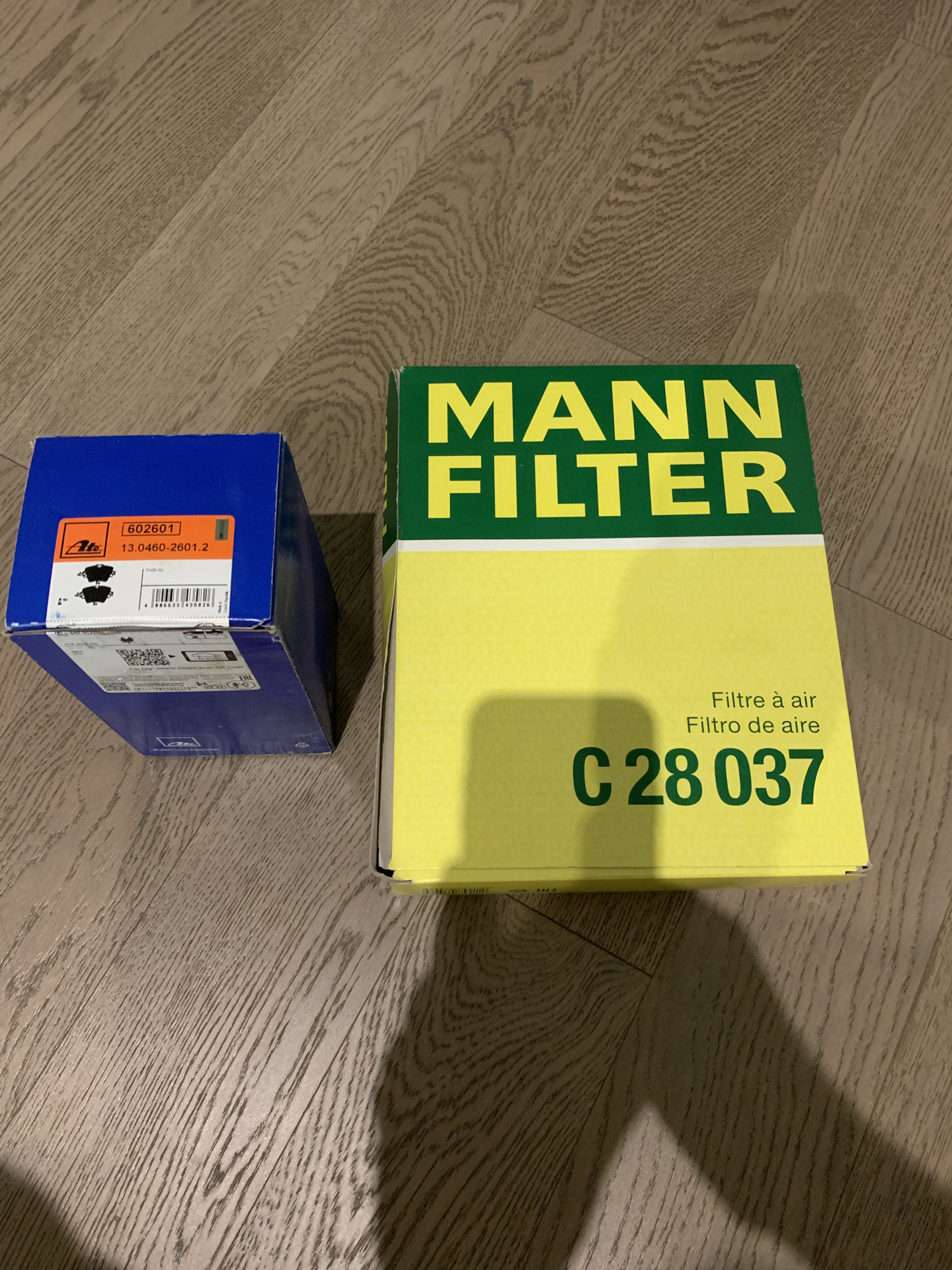 Колодки ATE и возд. фильтр MANN) — BMW 5 series (G30), 2 л, 2020 года ...