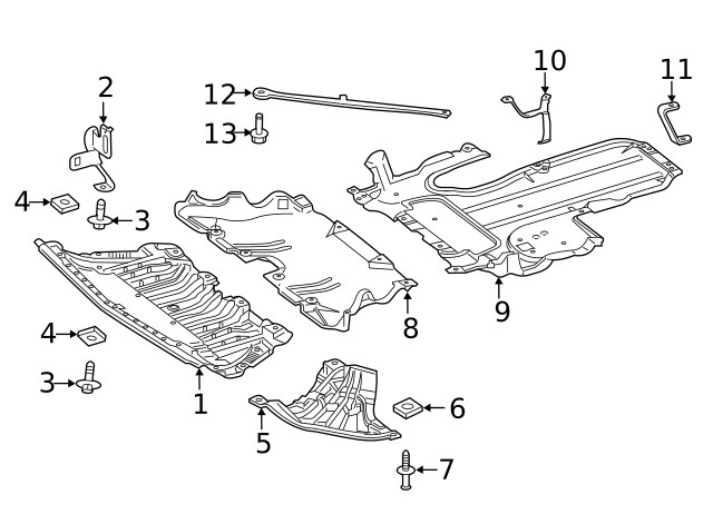 A2135203500 Панель защитная двигателя Mercedes | Запчасти на DRIVE2
