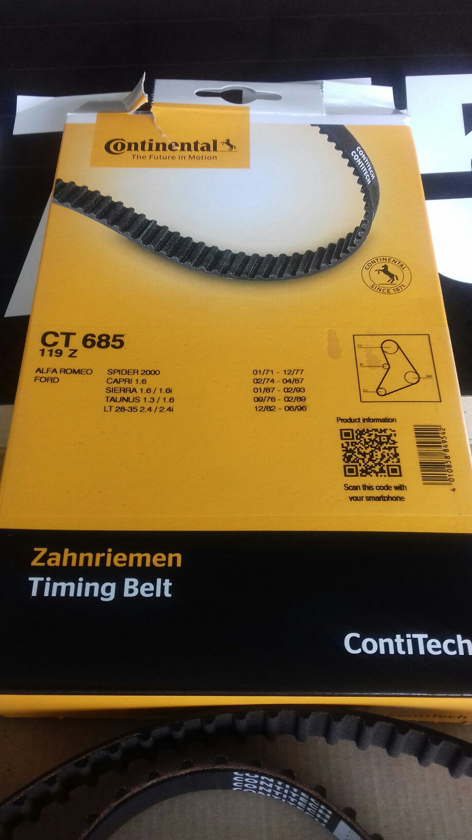 CT685 РЕМЕНЬ ГРМ ЧЗ 119 CONTITECH | Запчасти на DRIVE2