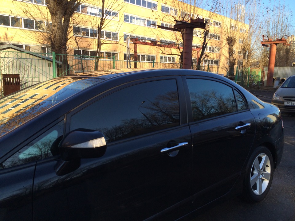 Силиконовая тонировка 95% — Honda Civic 4D (8G), 1,8 л, 2008 года ...