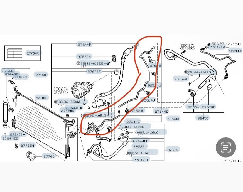 29. Ремонт трубки высокого давления кондиционера — Infiniti FX (1G), 3 ...