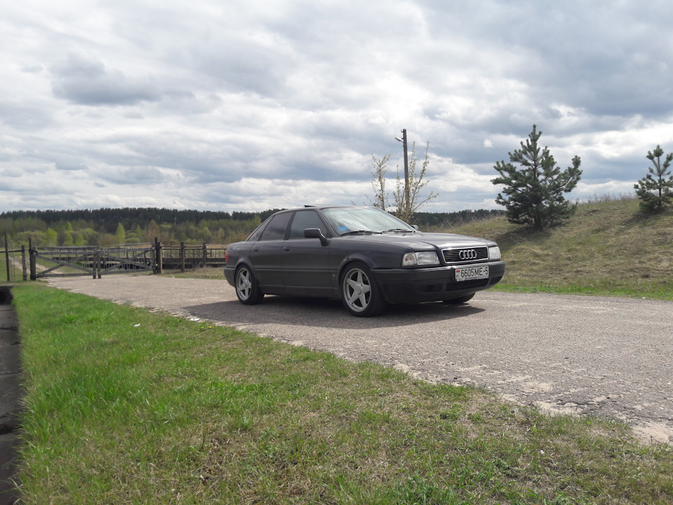 🛠 Установка спорт подвески — 60 и Azev A r17 — Audi 80 (B4), 1,9 л ...