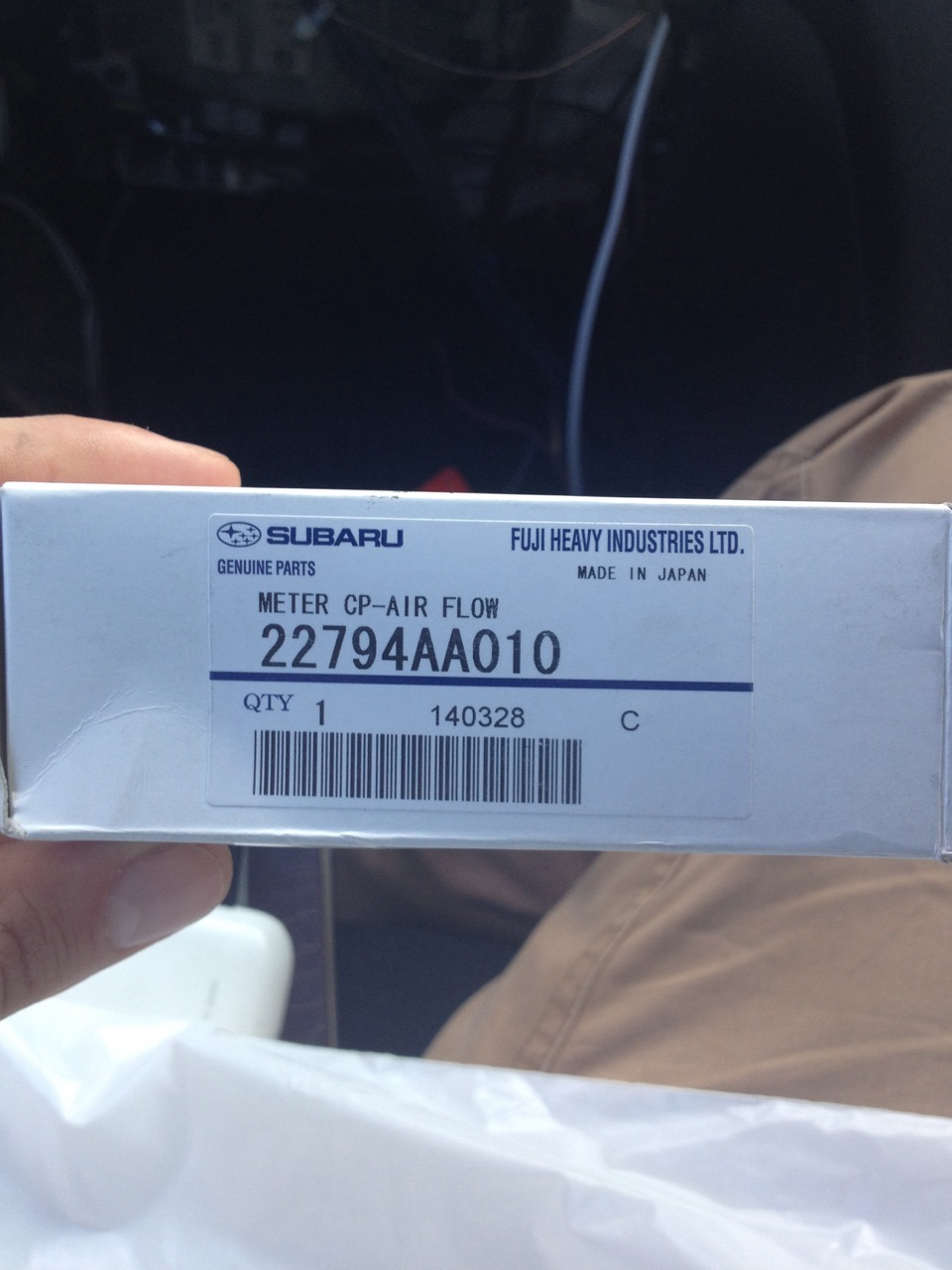 22794AA010 датчик расхода воздуха SUBARU | Запчасти на DRIVE2