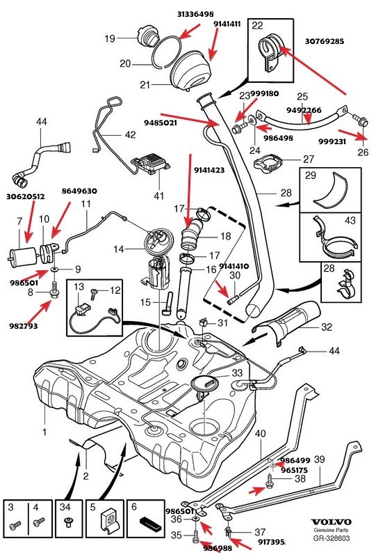 30620512 Фильтр топливный AUDI A3 00-/SKODA OCTAVIA 96-/VOLKSWAGEN GOLF ...