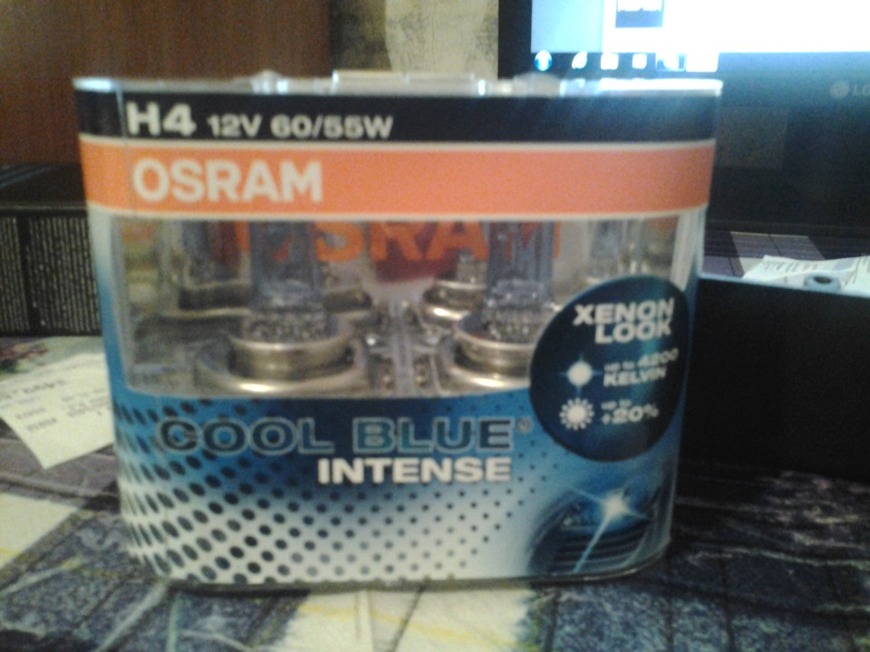 Смена ламп в фаре на osram h4 4200k cool blue intense +20, покраска ...