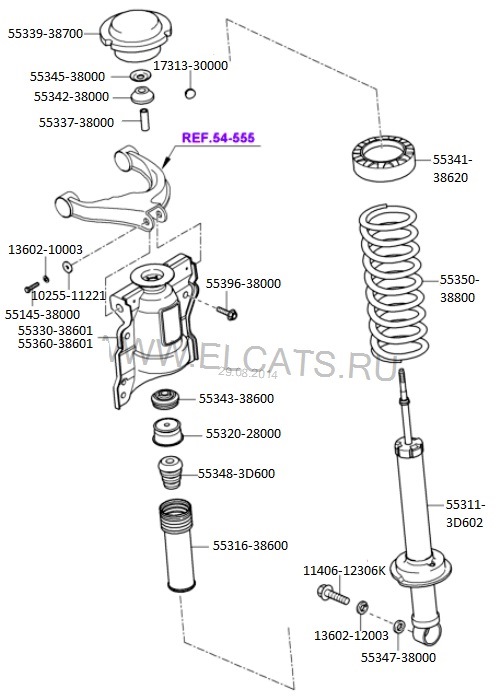 5536038601 Опора амортизатора KIA HYUNDAI | Запчасти на DRIVE2