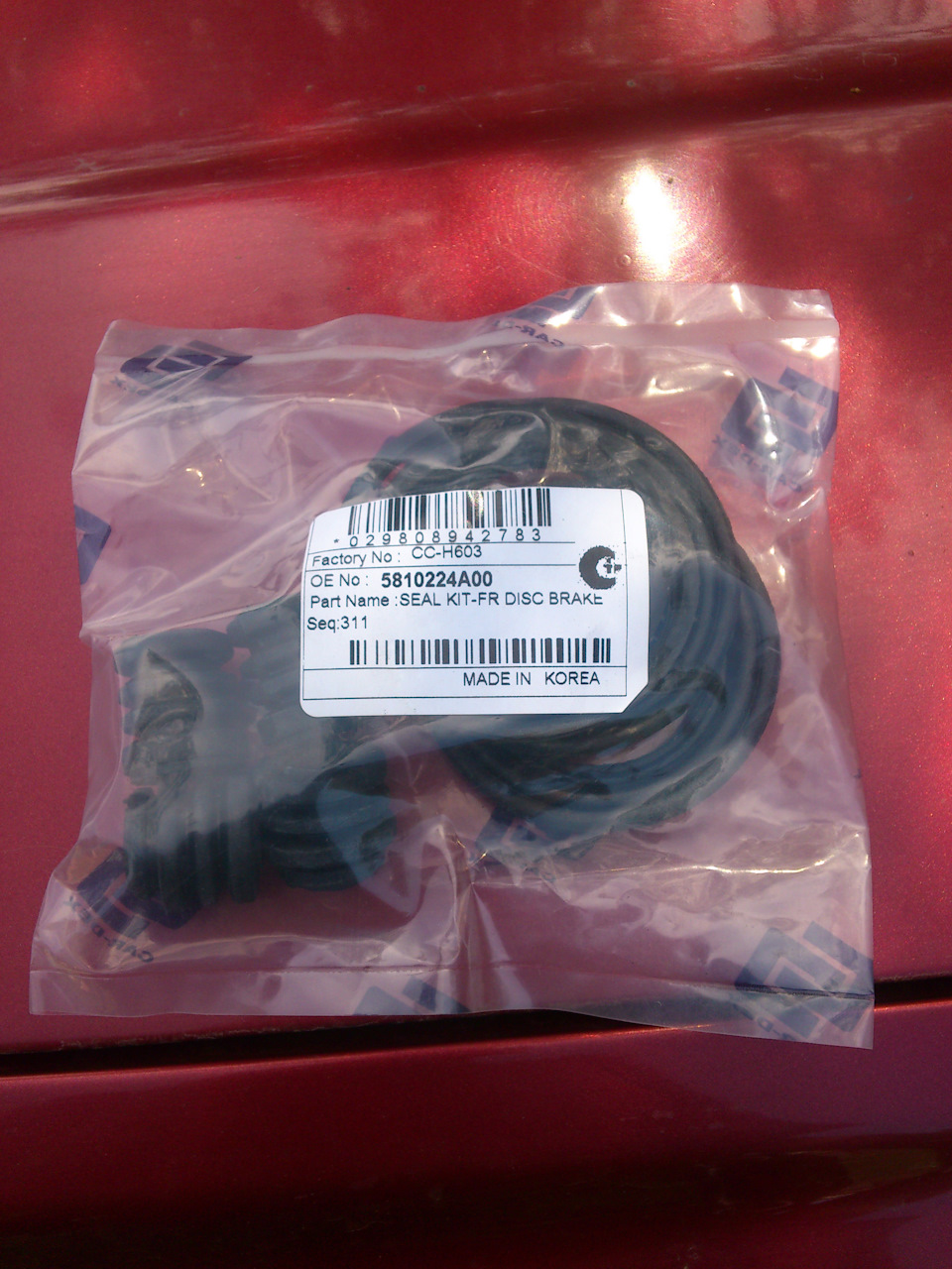 5810224A00 КОМПЛЕКТ ПРОКЛАДОК ТОРМОЗНОГО СУППОРТА (МЕТАЛЛ 2ШТ, МЕТАЛЛ ...