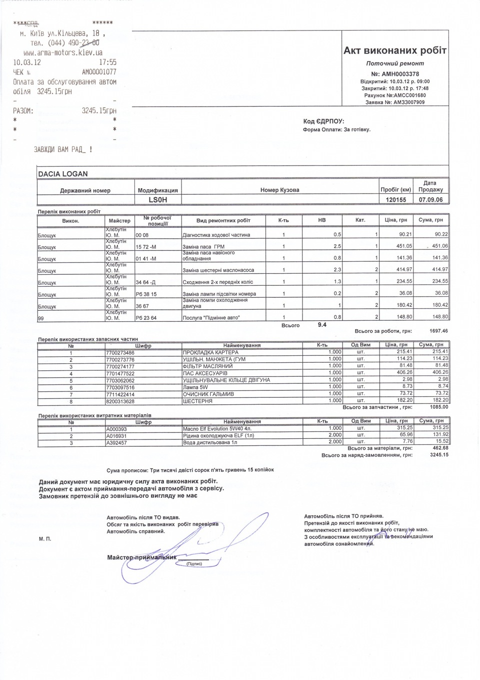 7701477522 Комп ремня генер + ролик (ребр, дл=120 с RENAULT | Запчасти ...