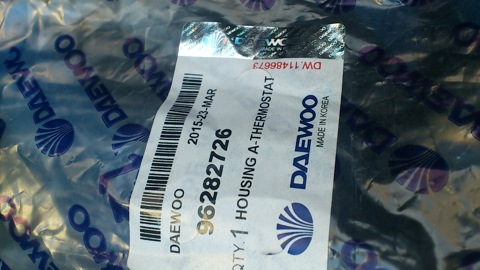 96282726 Термостат системы охлаждения в сборе GM | Запчасти на DRIVE2