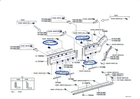 7539735010 КЛИПСА КРЕПЕЖНАЯ 59 TOYOTA LEXUS | Запчасти на DRIVE2
