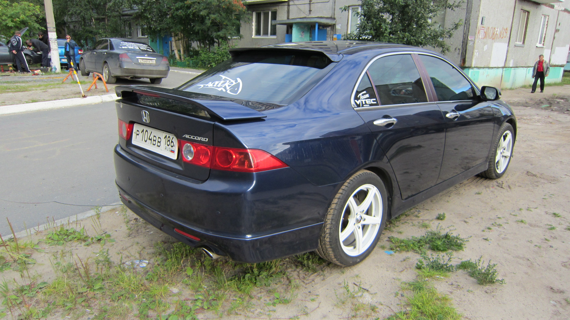 губа Type-S + козырек HIC style — Honda Accord (7G), 2,4 л, 2007 года | тюнинг | DRIVE2