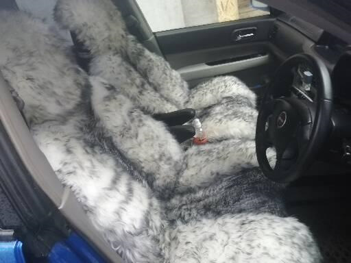 Меховые накидки на сиденья — Subaru Forester (SG), 2 л, 2002 года ...