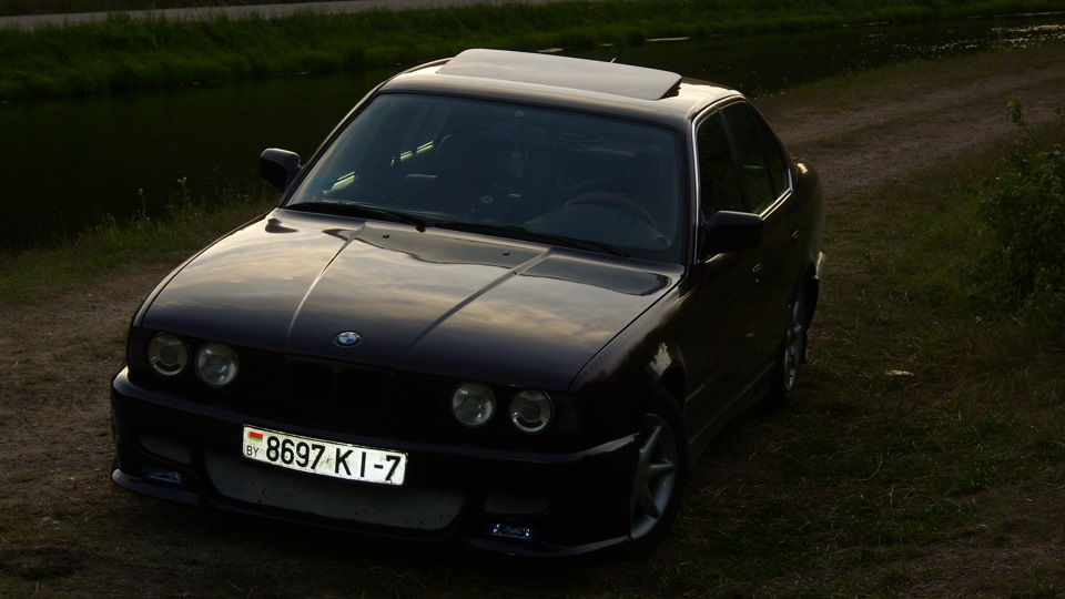 BMW 5 series (E34) 2.0 бензиновый 1991 | M50 V24 Бордово-Чёрная на DRIVE2