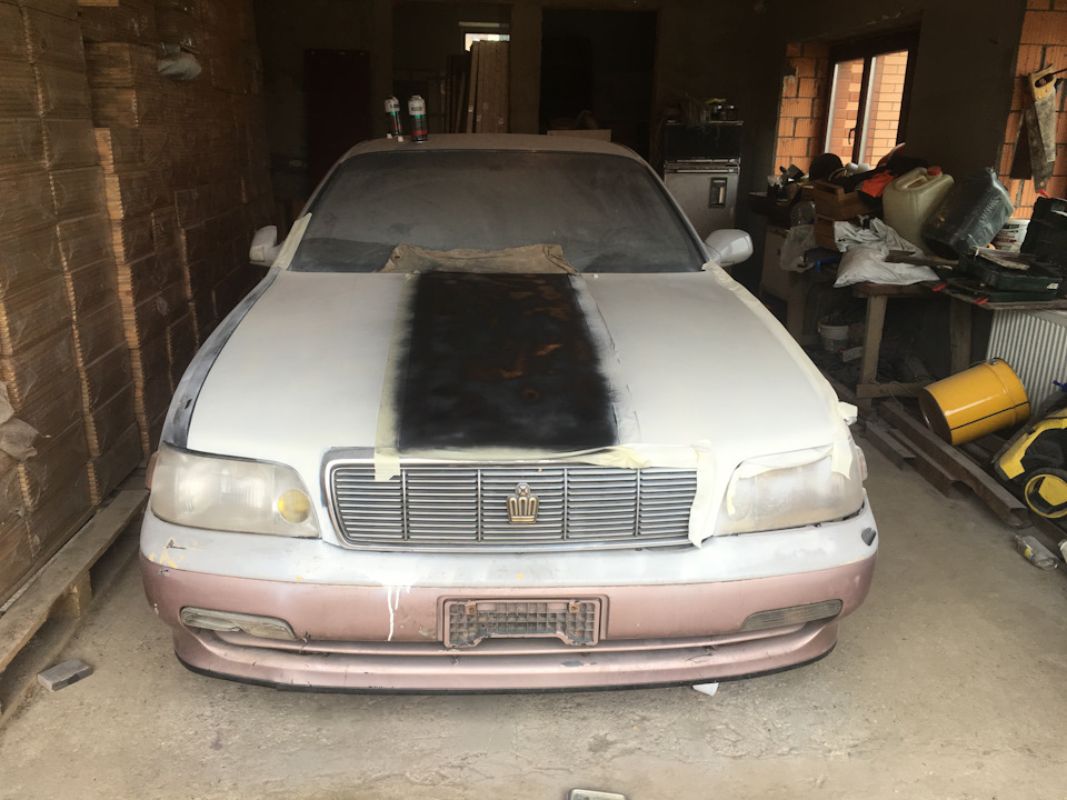 Покраска капота с балончика — Toyota Crown Majesta (S140), 3 л, 1995 ...