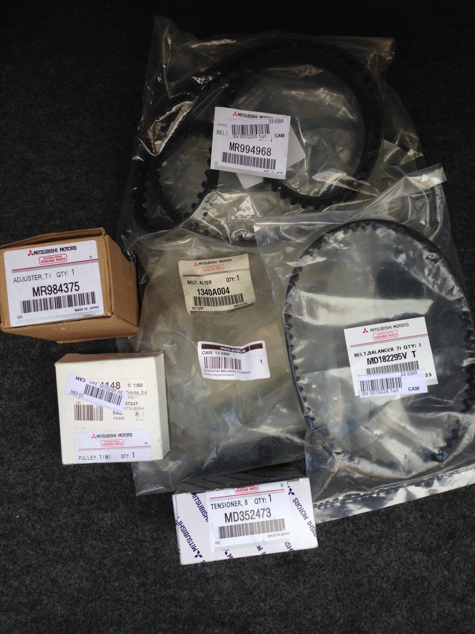 Замена Ремней ГРМ и Генератора! — Mitsubishi Galant (9G), 2,4 л, 2007 ...