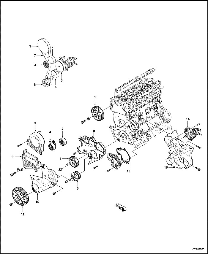 замена комплекта ГРМ — Chevrolet Lacetti 5D, 2 л, 2007 года | плановое ...