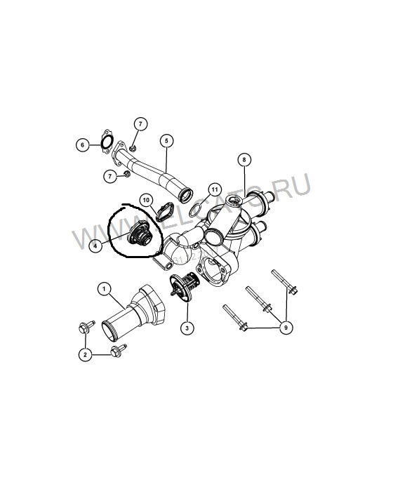 55111017AB Термостат Chrysler | Запчасти на DRIVE2
