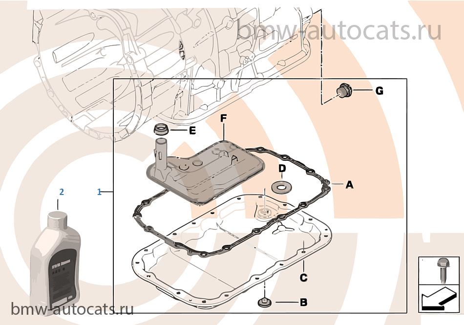 Комплект для замены масла в КПП — BMW X3 (E83), 3 л, 2010 года ...