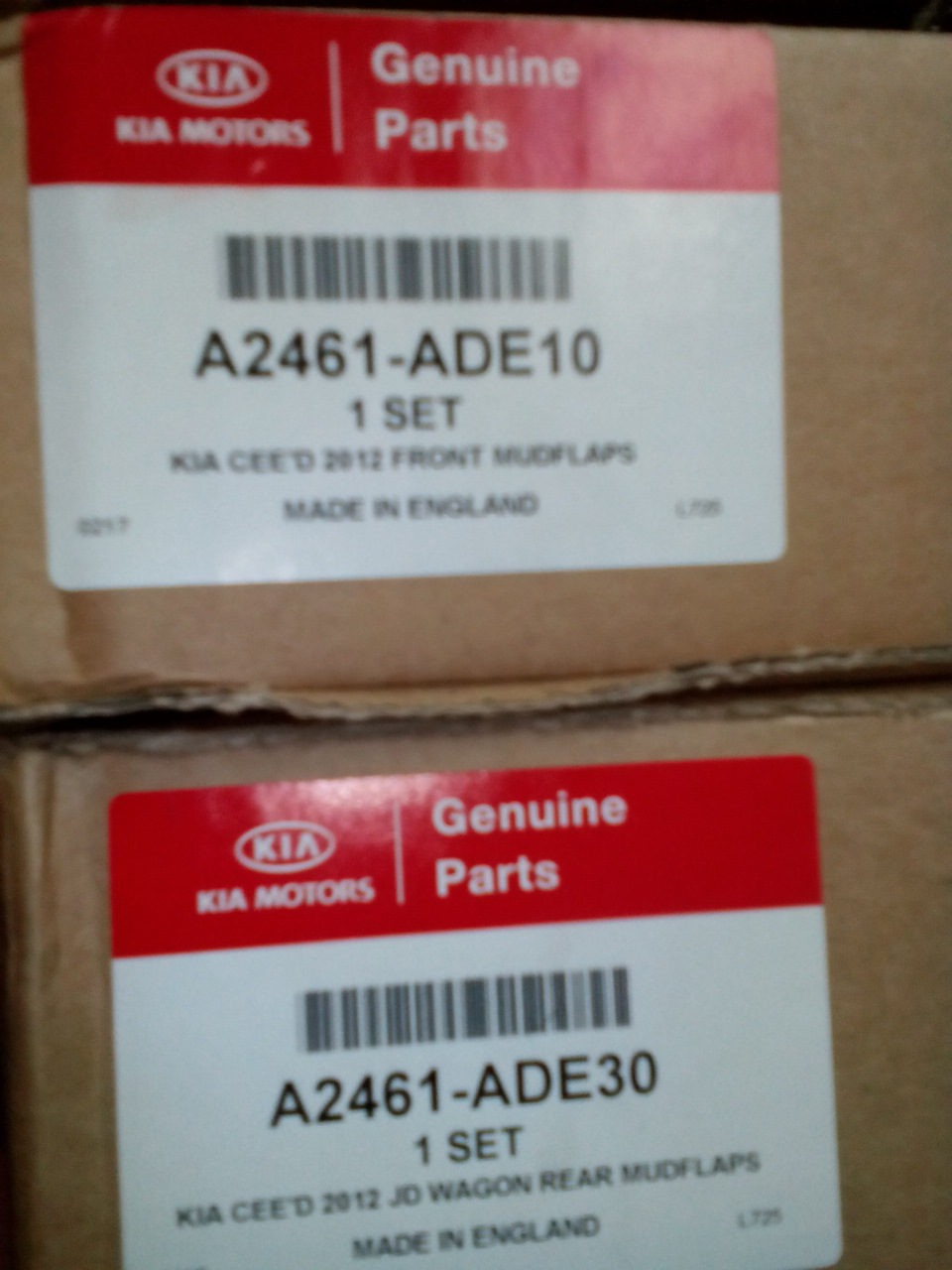 A2461ADE10 Брызговики передние, удлинённые. KIA HYUNDAI | Запчасти на ...