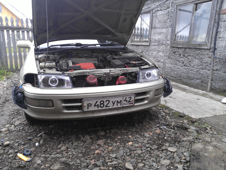 А вот и новый БЖ:))))) Би-линзы G5:)) — Toyota Carina (6G), 1,8 л, 1992 ...