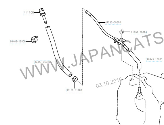Клапан вентиляции переднего дифференциала — Toyota Land Cruiser 100, 4 ...