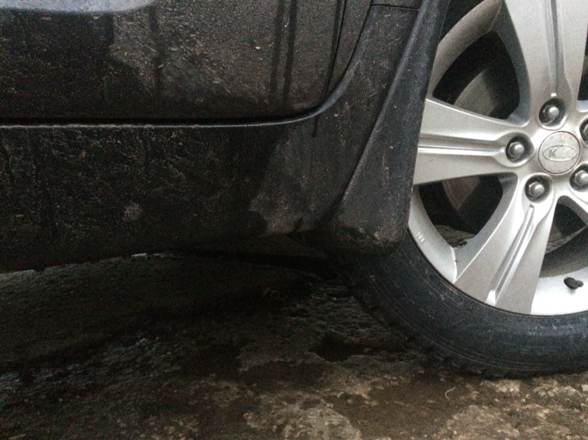 Установка передних брызговиков Novline — KIA Sportage (3G), 2 л, 2010 ...