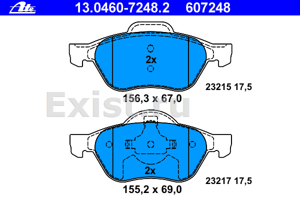 410600012R Колодки тормозные передние Laguna III RENAULT | Запчасти на ...