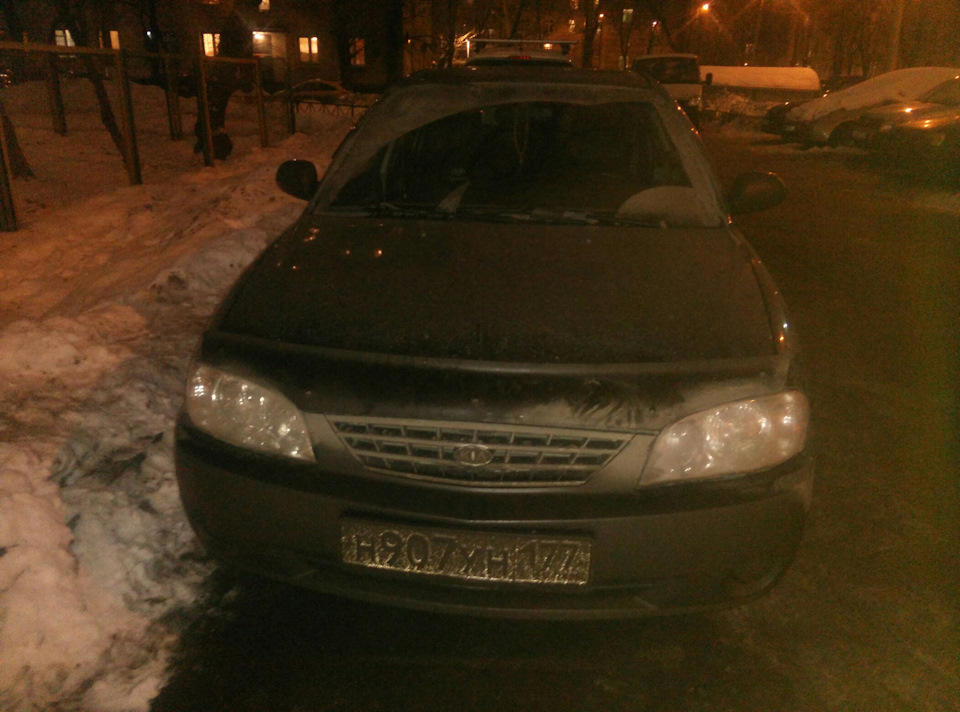 Обновка. Дефлектор капота. — KIA Spectra, 1,6 л, 2007 года | аксессуары ...