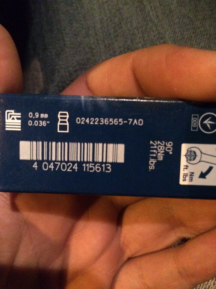 0242236565 Свеча зажигания BOSCH | Запчасти на DRIVE2