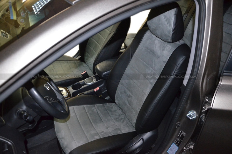 Авточехлы "Автопилот" Hyundai Elantra V чер+серая алькантара. — DRIVE2