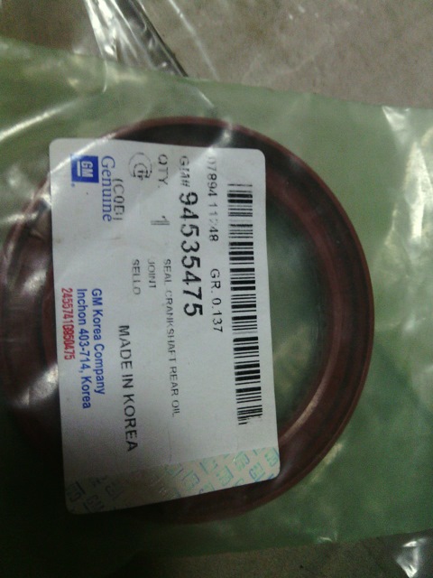 94535475 Уплотняющее кольцо, коленчатый вал GM | Запчасти на DRIVE2