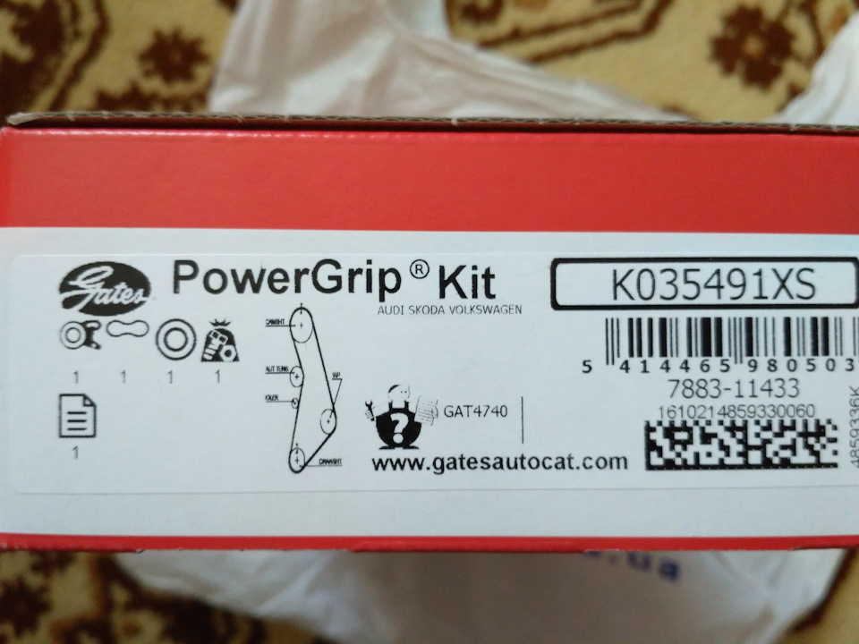 K035491XS Комплекты деталей для ремней грм GATES | Запчасти на DRIVE2