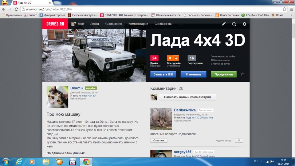 1 апреля 2014 — DRIVE2