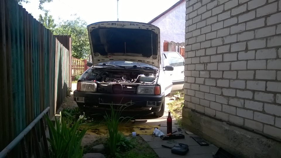 Покраска бампера и замена решетки — Volkswagen Passat B3, 1,9 л, 1993 ...