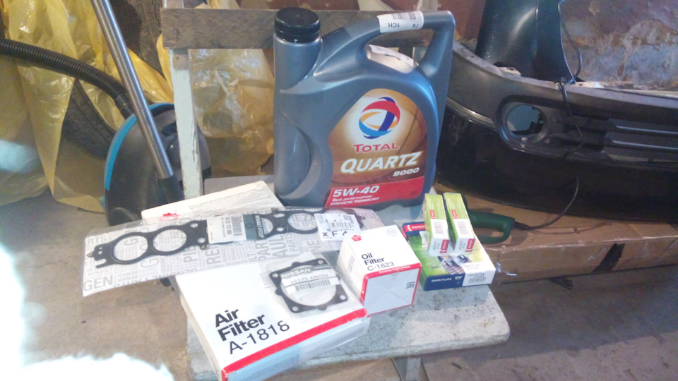 Замена свечей, масла и фильтров — Nissan Teana (J31), 2,3 л, 2003 года ...