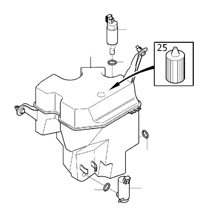 31349444 Бачок омывателя высокого давления Volvo | Запчасти на DRIVE2