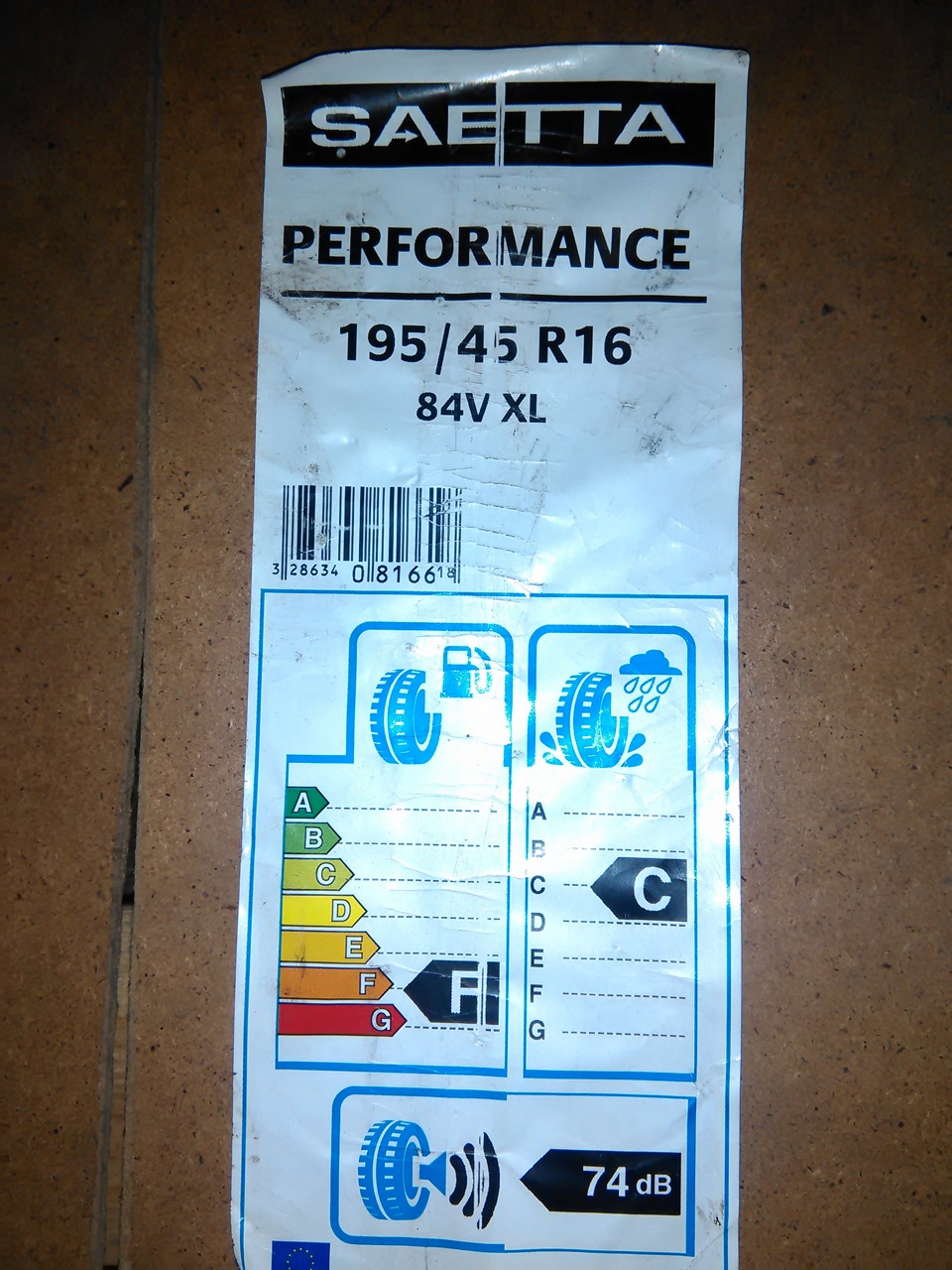 Saetta Performance R16 195/45 — Chevrolet Aveo 5-door (1G), 1,5 л, 2008 года | шины | DRIVE2