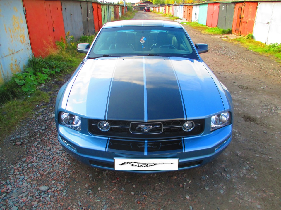 2 Чёрные полосы +100500 к понтовости=))) — Ford Mustang (5G), 4 л, 2007 года | тюнинг | DRIVE2