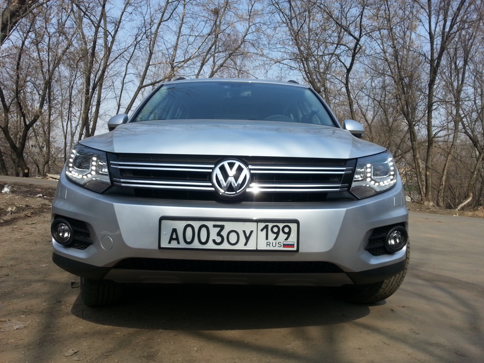 Антивандальная рамка — Volkswagen Tiguan (1G), 2 л, 2013 года ...