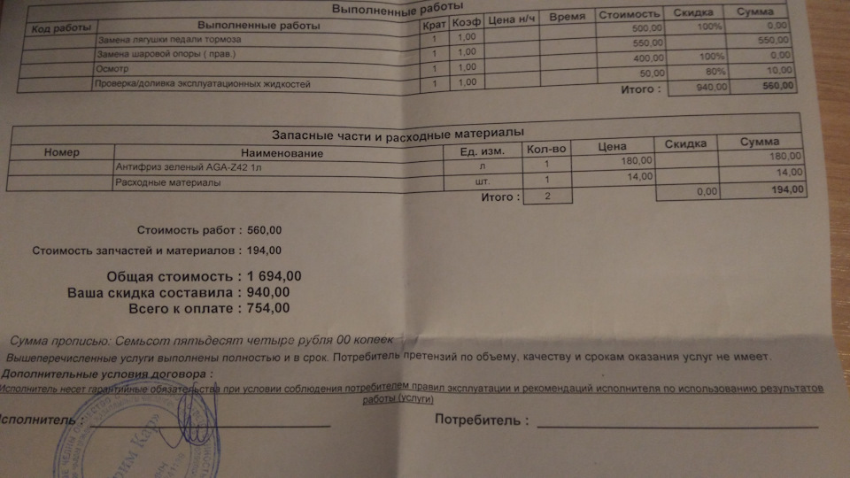 Замена шаровой опоры — Citroen C4 L, 1,6 л, 2013 года | визит на сервис ...